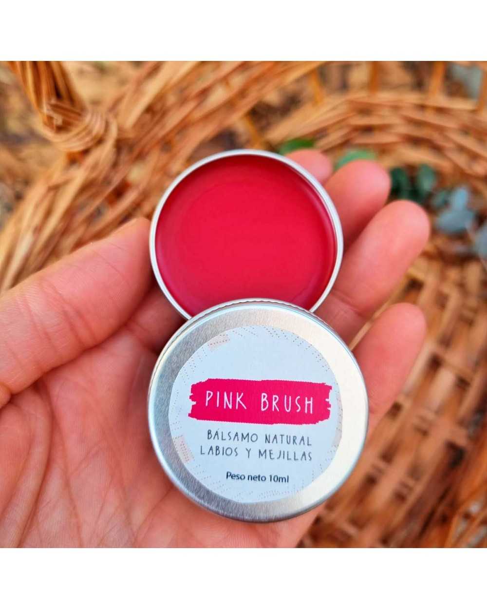 Bálsamo Natural Labios y Mejillas color Rosa y Rojo
